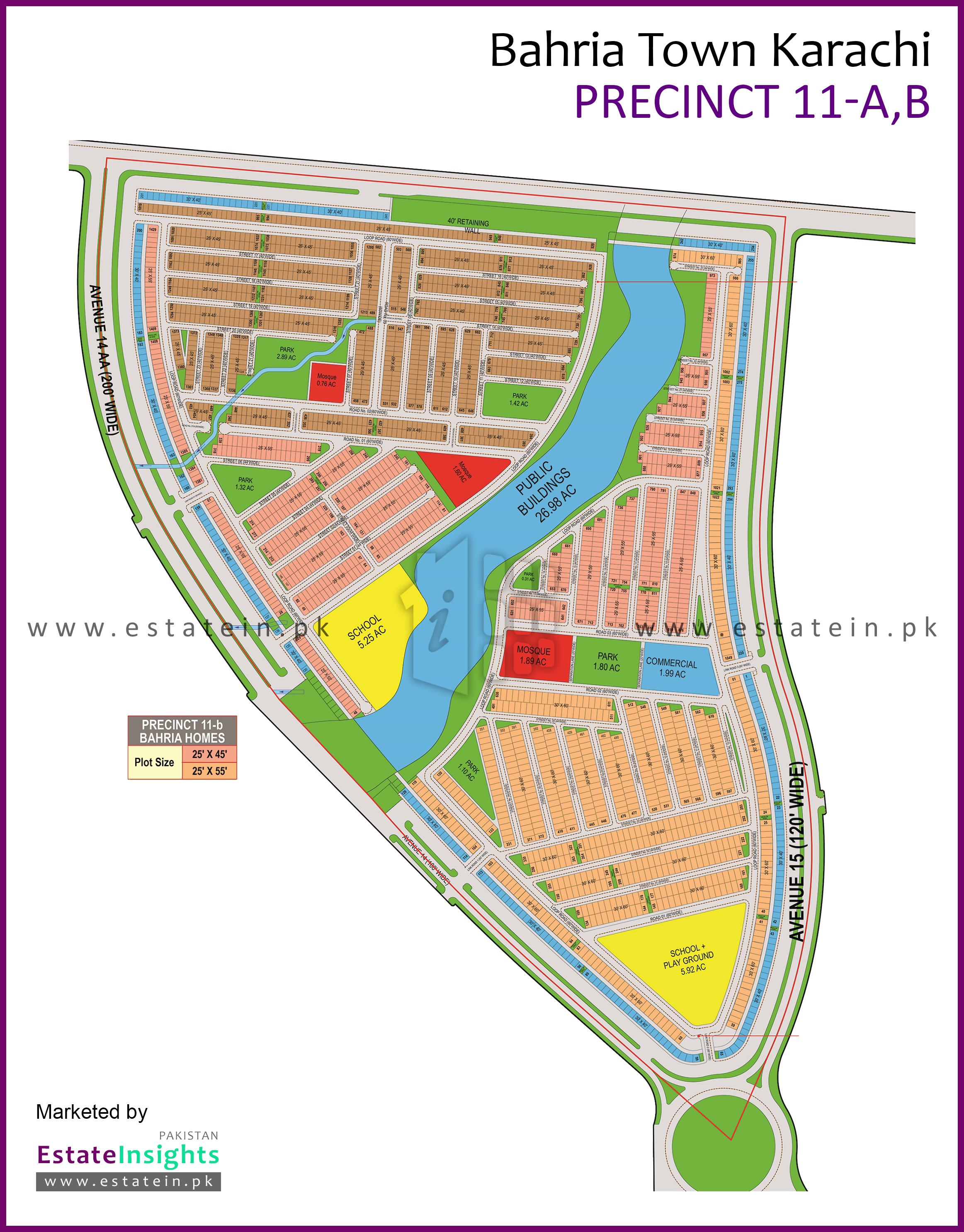 Layout plan / Siteplan Map of Precinct-11 Bahria Town Karachi Bahria ...