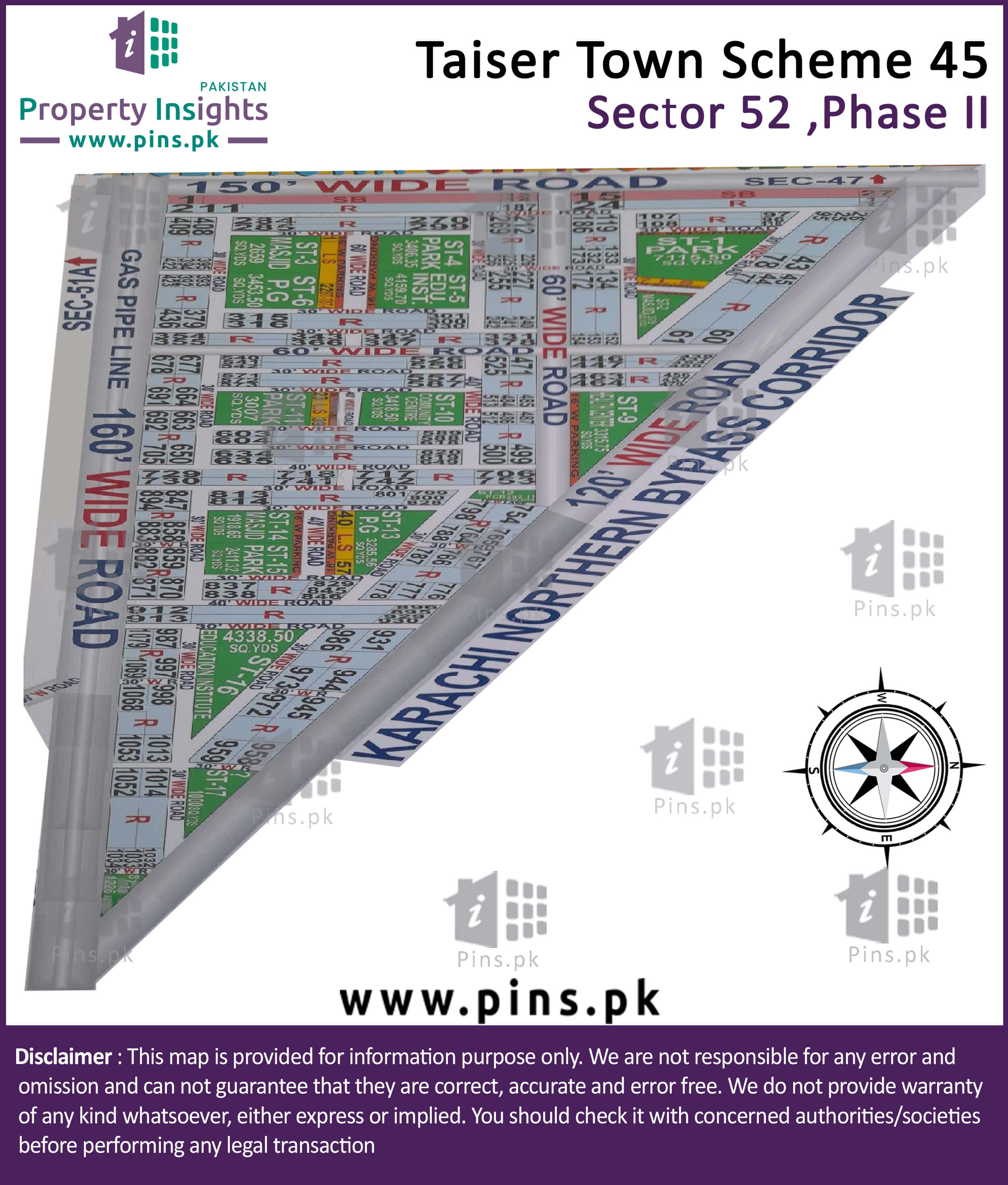 Layout plan / Siteplan Map of Sector 52 Taiser Town Phase II Scheme 45 ...