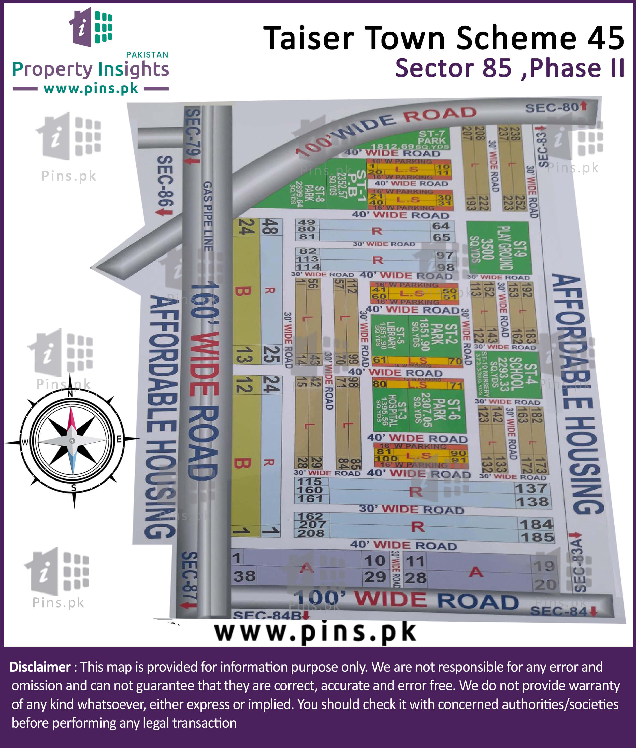 Layout plan / Siteplan Map of Sector 85 Taiser Town Phase II Scheme 45 ...