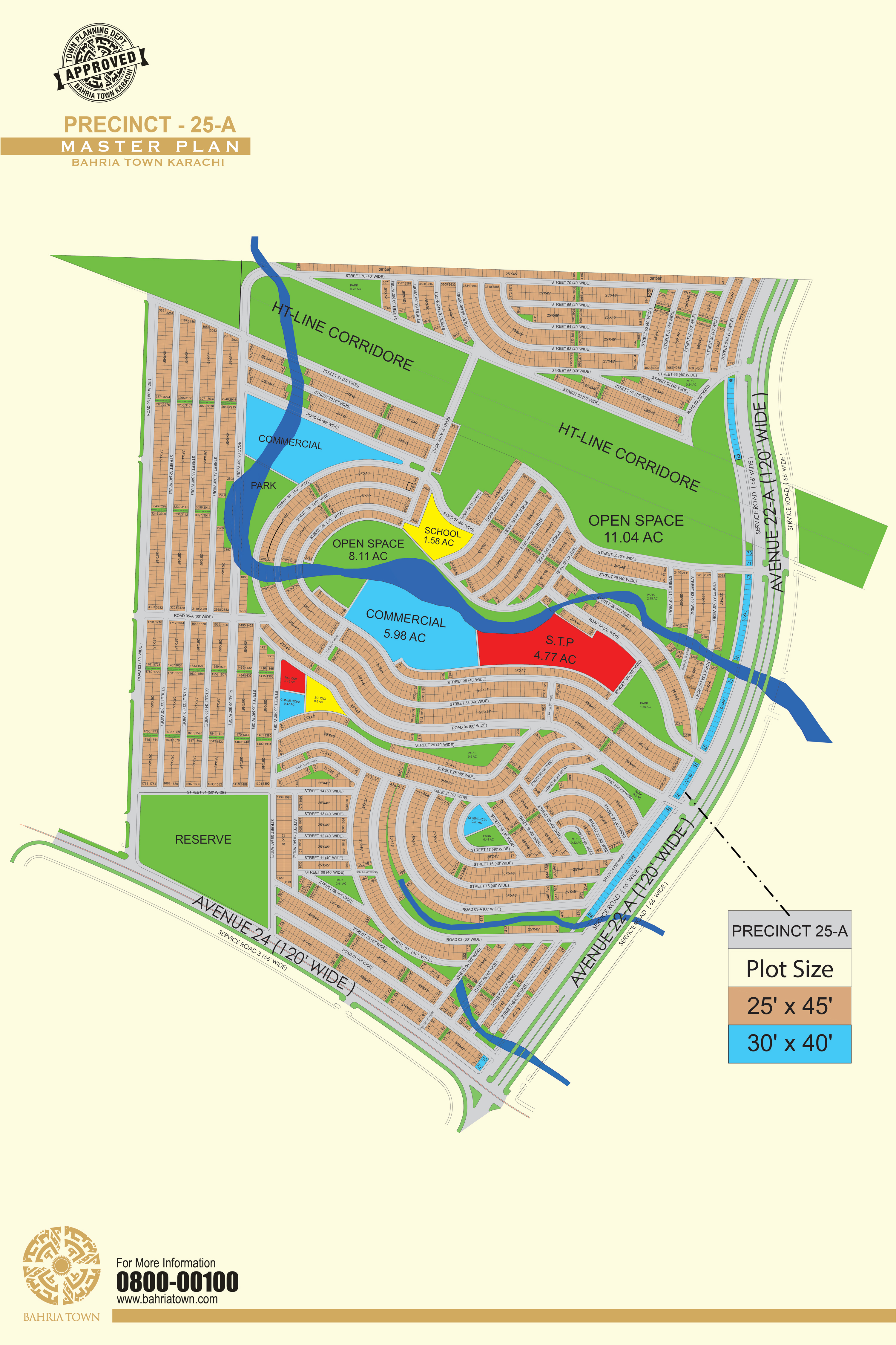 Layout plan / Siteplan Map of Precinct-25A Bahria Town Karachi Bahria ...