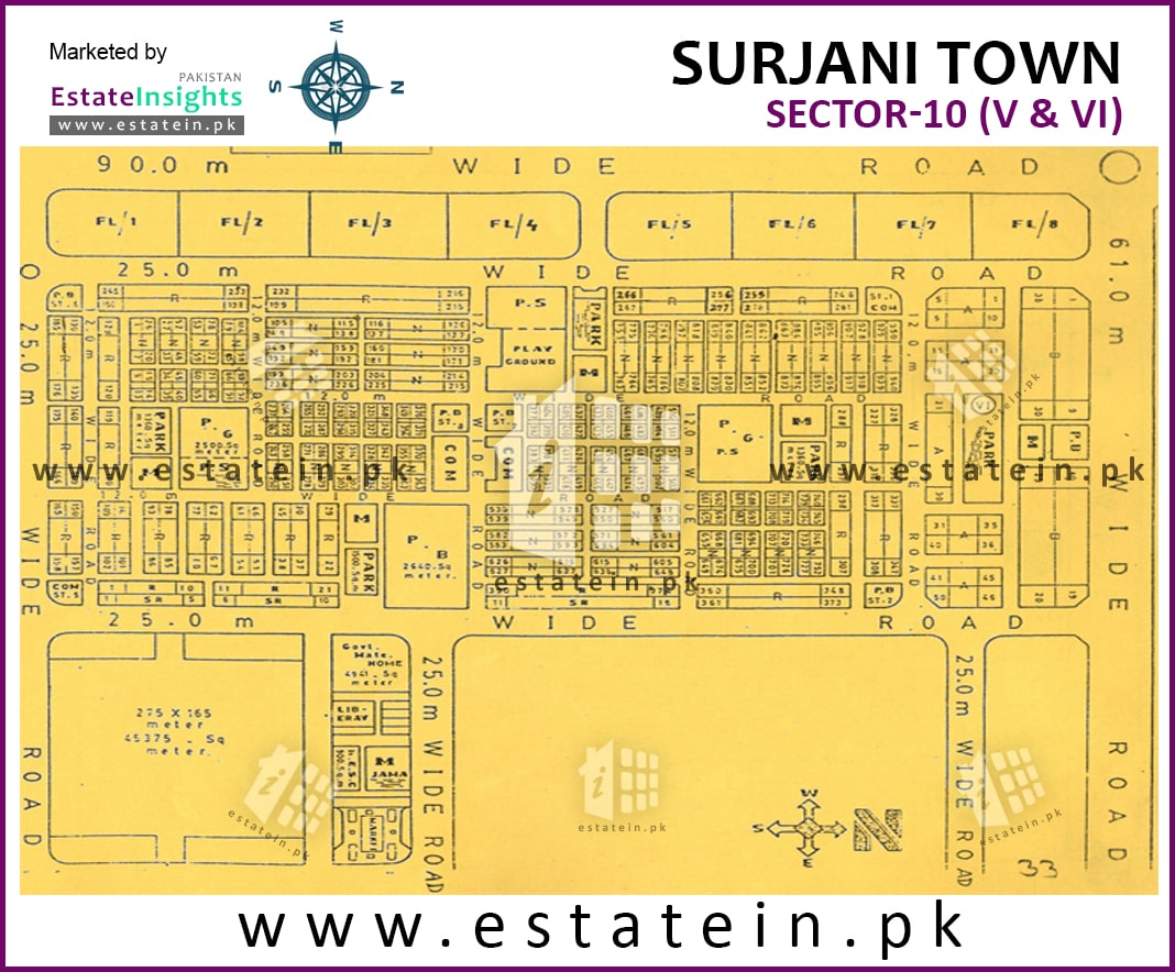 Layout plan / Siteplan Map of Sector-10 (IV) Sector-10 Surjani Town ...