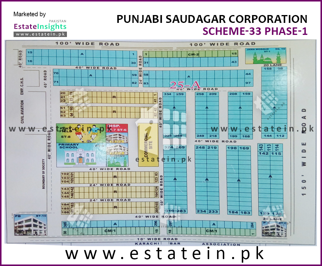 Layout plan / Siteplan Map of PS City Phase-1 Panjabi Saudagaran CHS ...