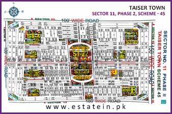 Layout plan / Siteplan Map of Sector 6A Taiser Town Phase II Scheme 45 ...