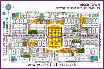 Layout plan / Siteplan Map of Sector 6A Taiser Town Phase II Scheme 45 ...
