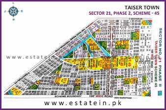 Layout plan / Siteplan Map of Sector 6A Taiser Town Phase II Scheme 45 ...