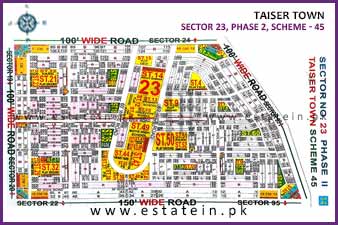 Layout plan / Siteplan Map of Sector 6A Taiser Town Phase II Scheme 45 ...