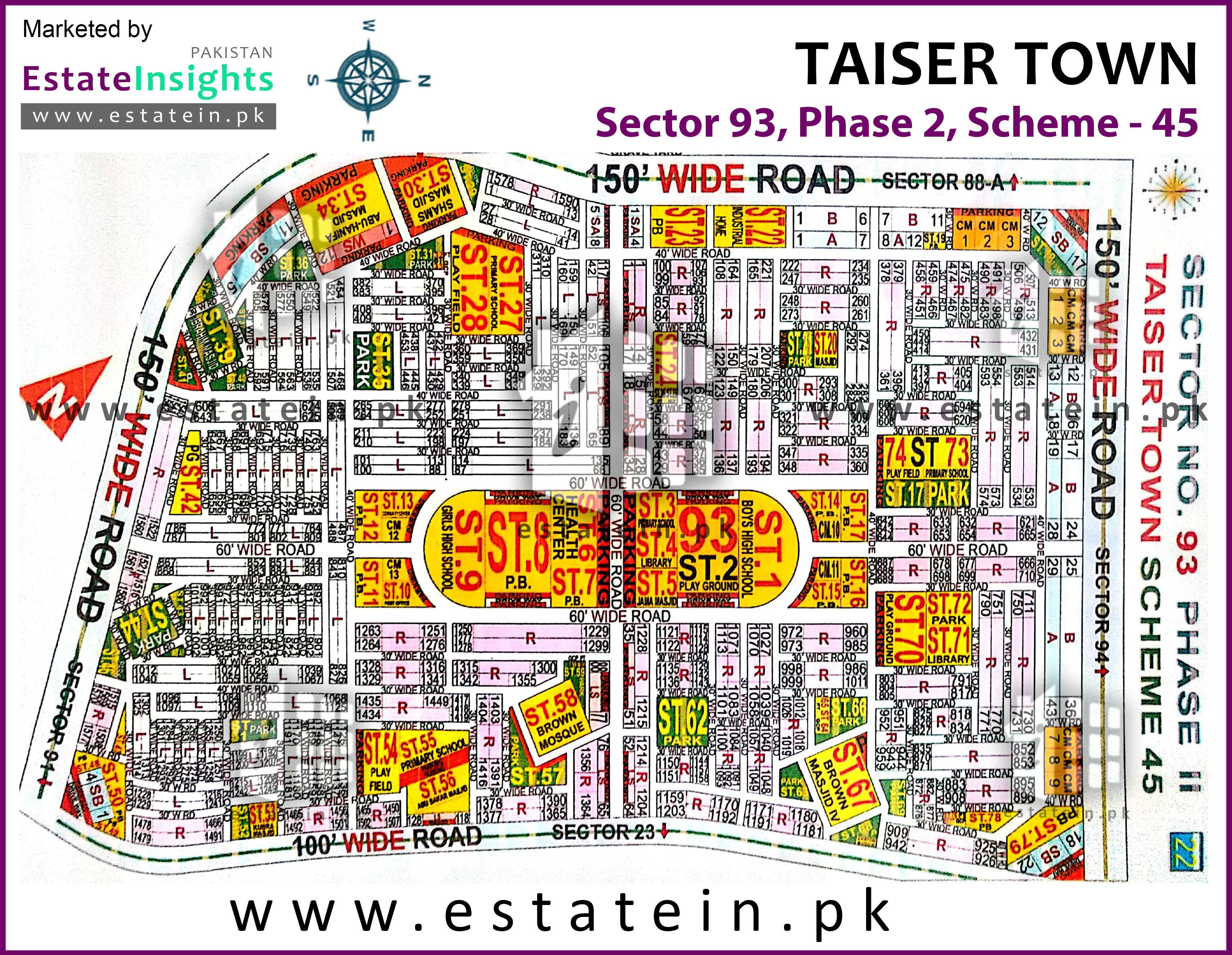 80 yards Plot for urgent sale Sector 93 Taiser Town Plot for Sale in ...