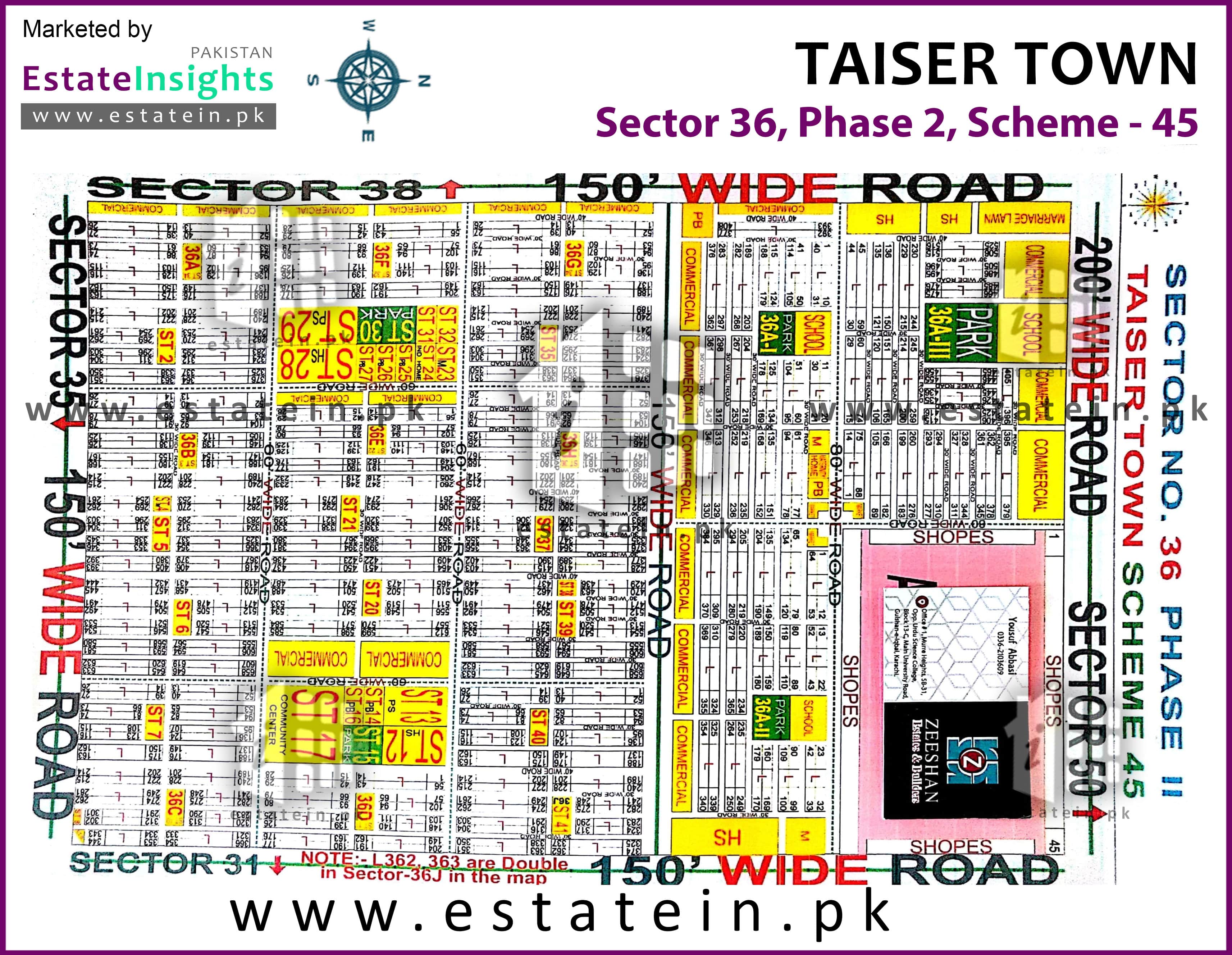 Layout plan / Siteplan Map of Sector 36 Taiser Town Phase II Scheme 45 ...