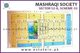 High Resolution Society Maps / Siteplan of Scheme 33 Karachi.