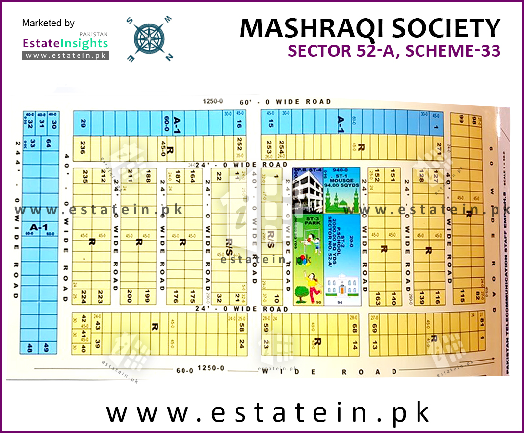 Layout plan / Siteplan Map of Mashriqi 52-A Mashriqi Cooperative ...