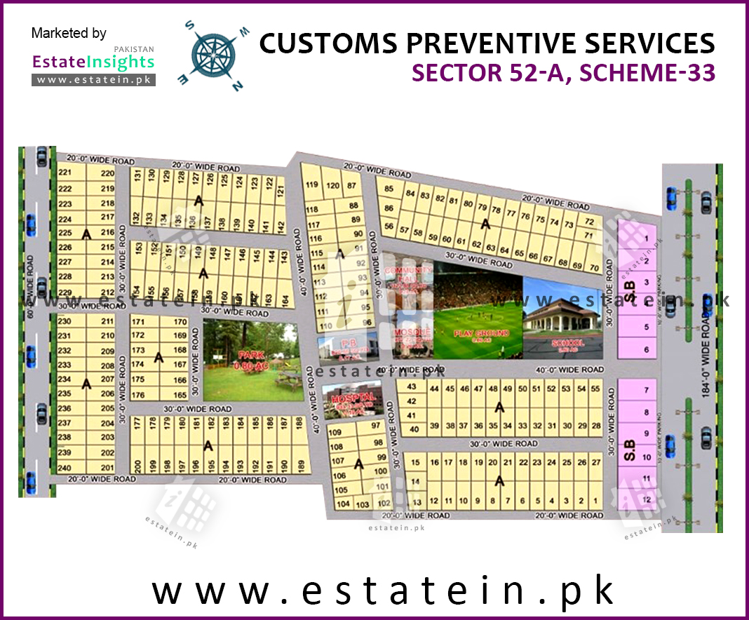 Layout plan / Siteplan Map of Customs CHS 52-A Customs Preventive ...