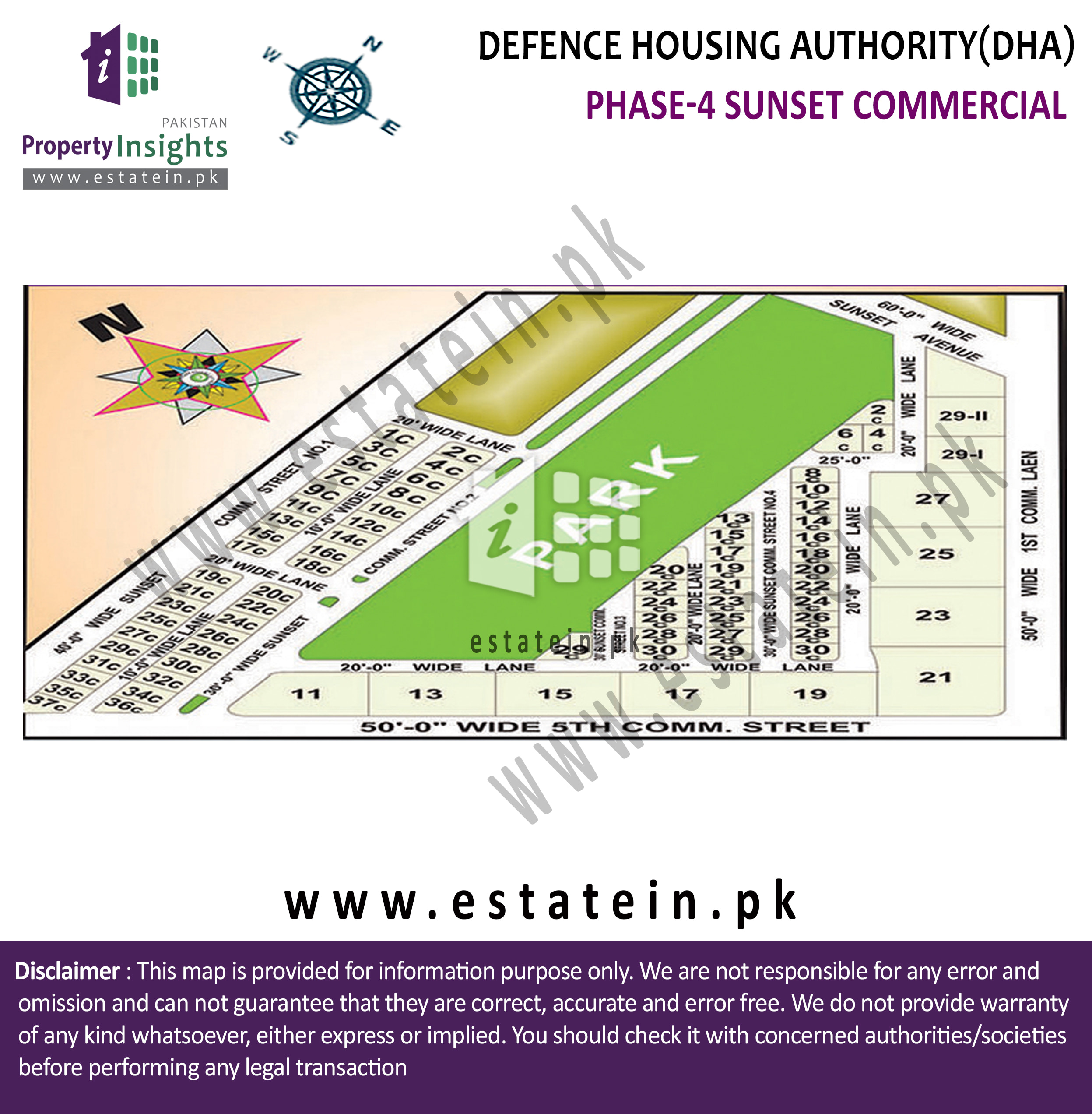 Layout plan / Siteplan Map of Sunset Commercial Area Phase 4 Defense ...