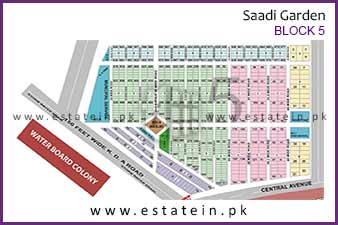 High Resolution Society Maps / Siteplan of Saadi Garden Scheme 33 Karachi.