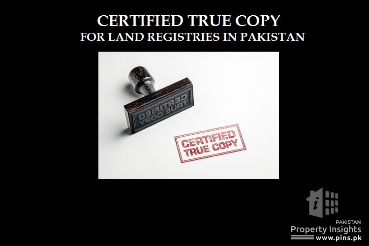 Certified True Copy Ctc Of Property Land Registries In Pakistan