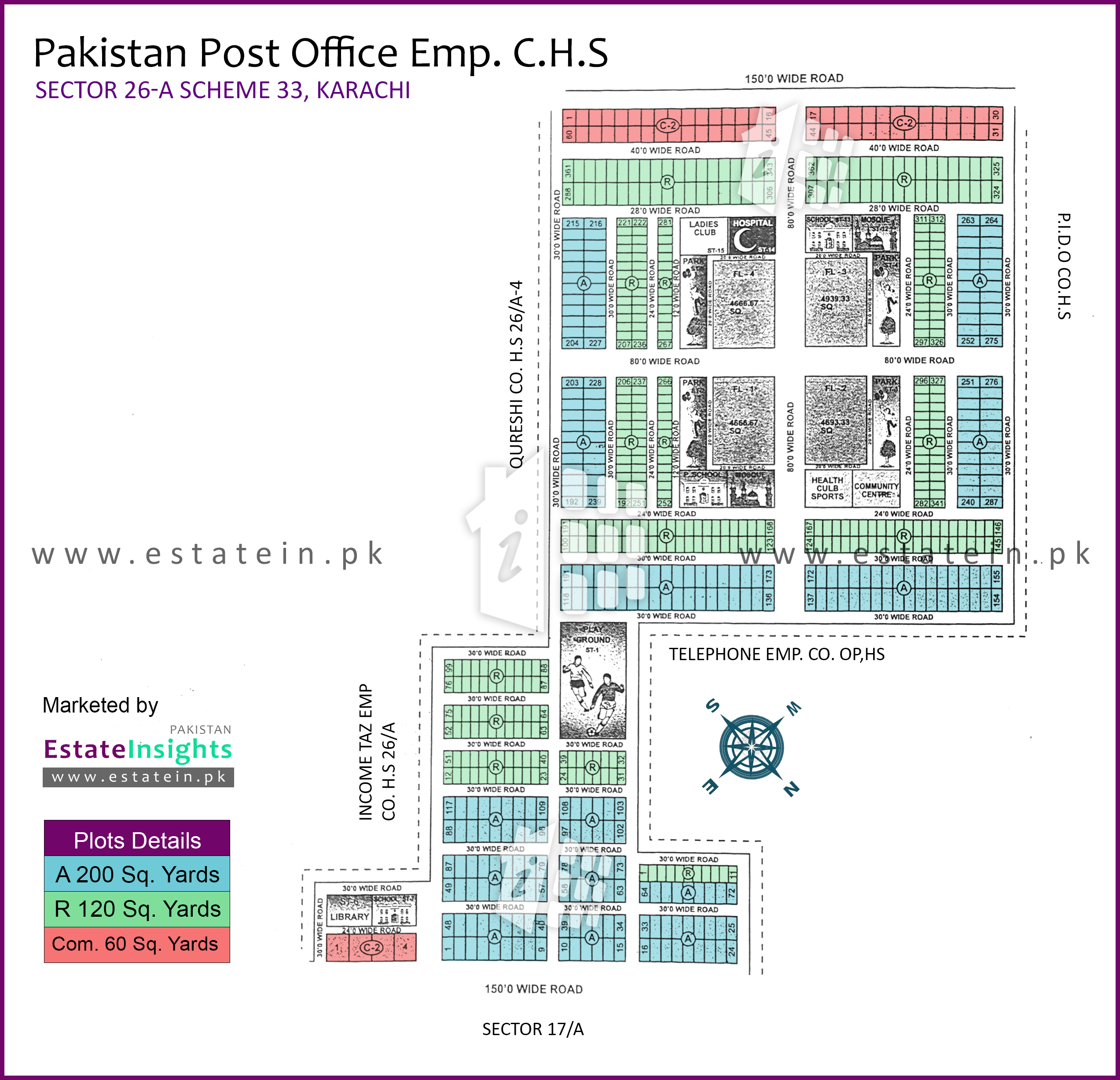 View High Resolution Project / Society Maps / Siteplan of Post Office ...