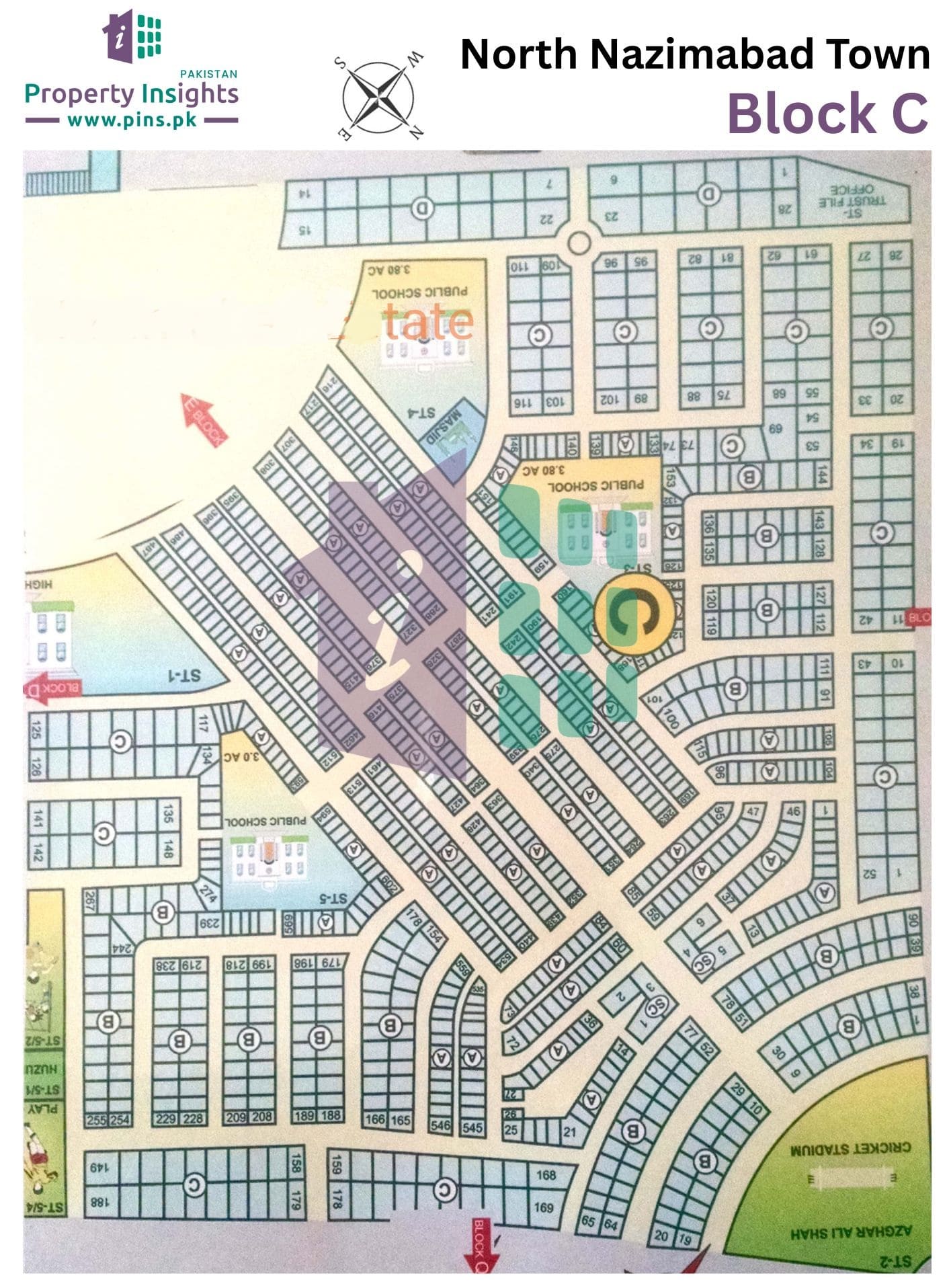 View High Resolution Project / Society Maps / Siteplan of North ...