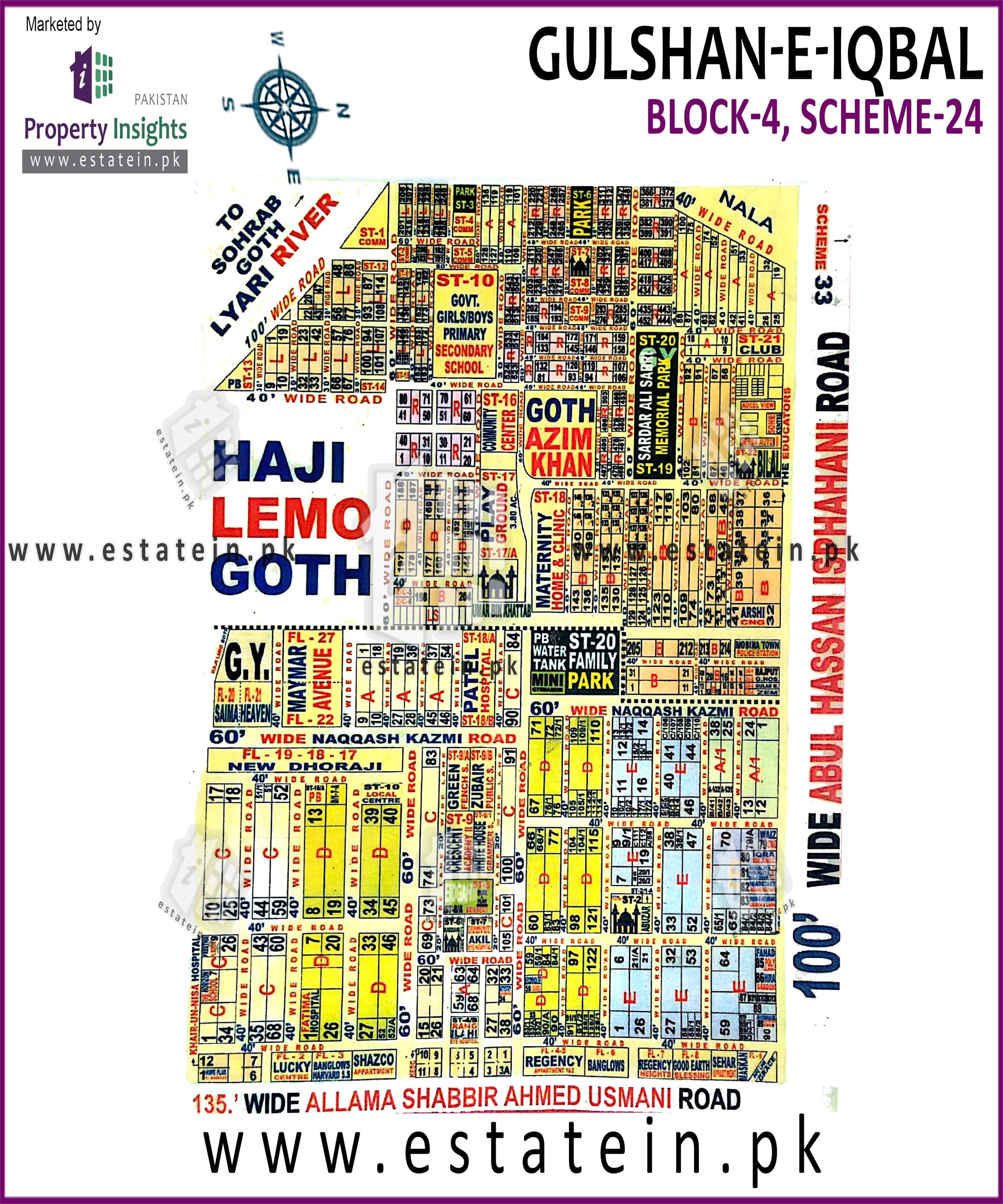 View High Resolution Project / Society Maps / Siteplan of Gulshan-e ...