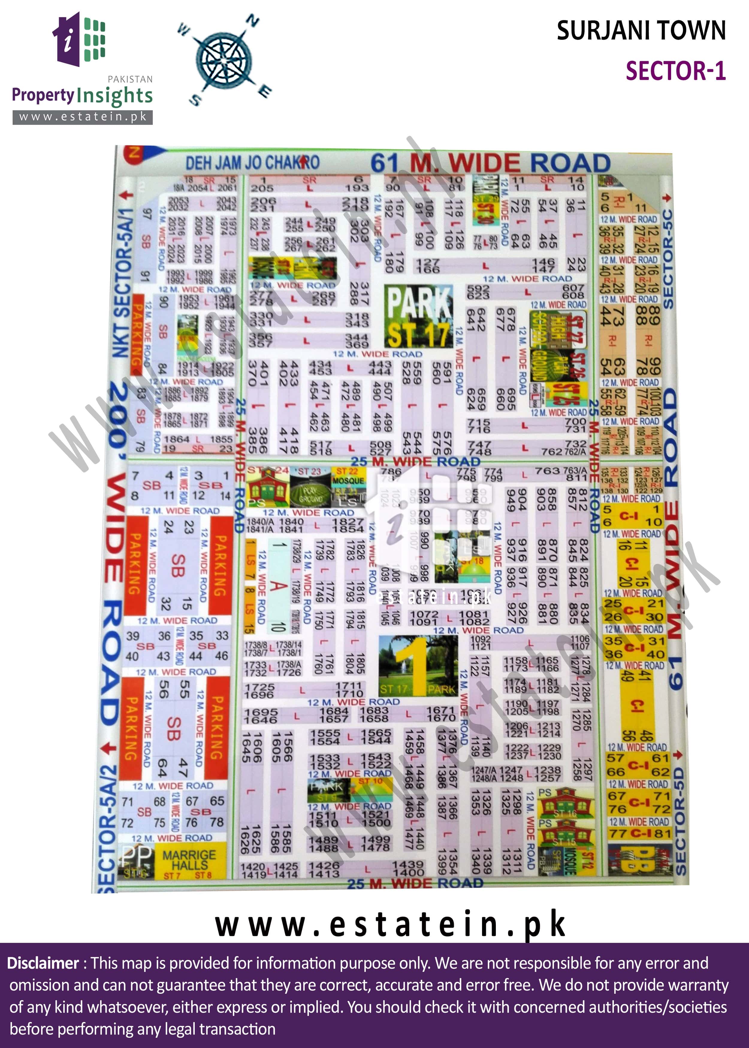 View High Resolution Project / Society Maps / Siteplan of Sector-1 ...