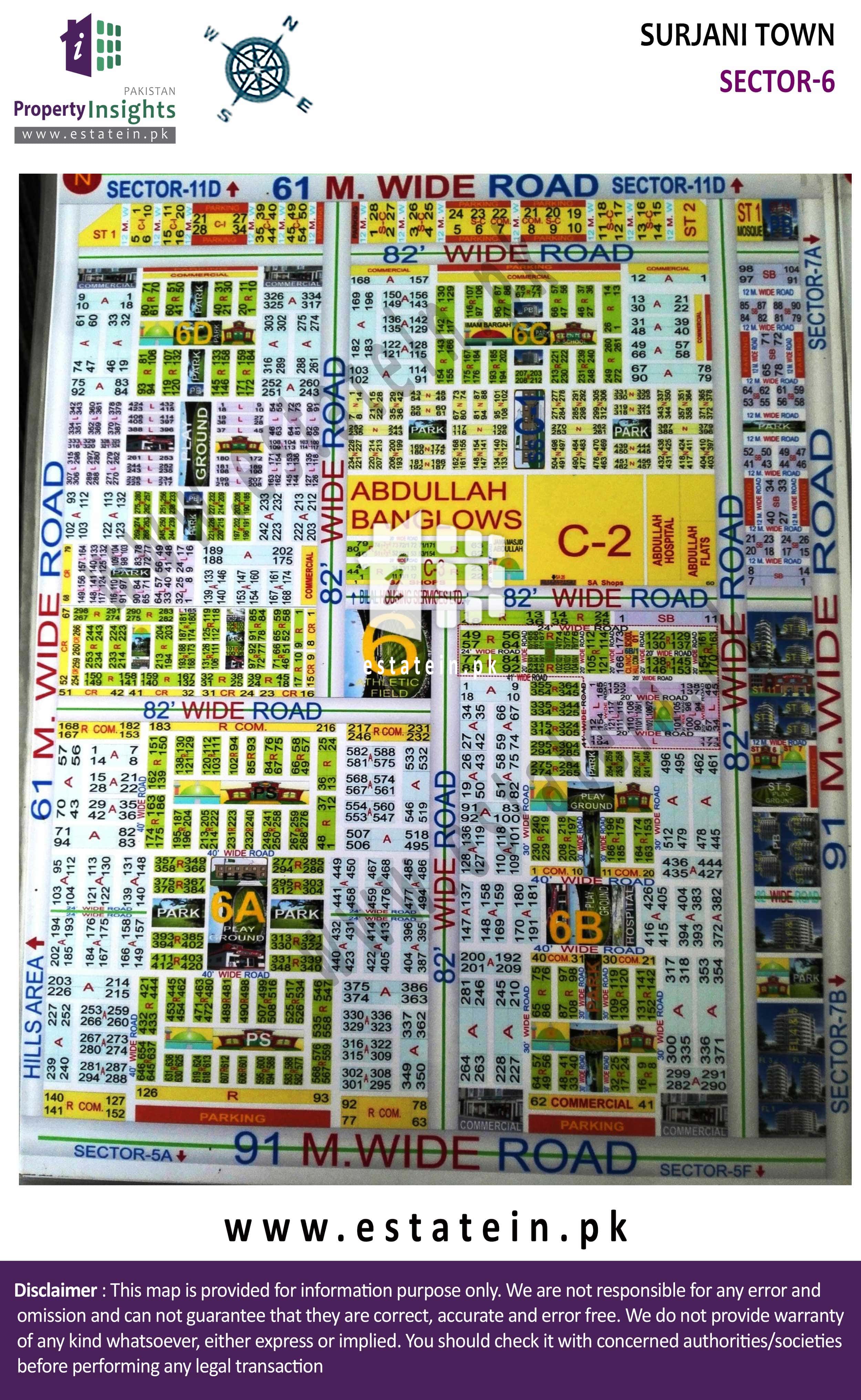 View High Resolution Project / Society Maps / Siteplan of Sector-6 ...