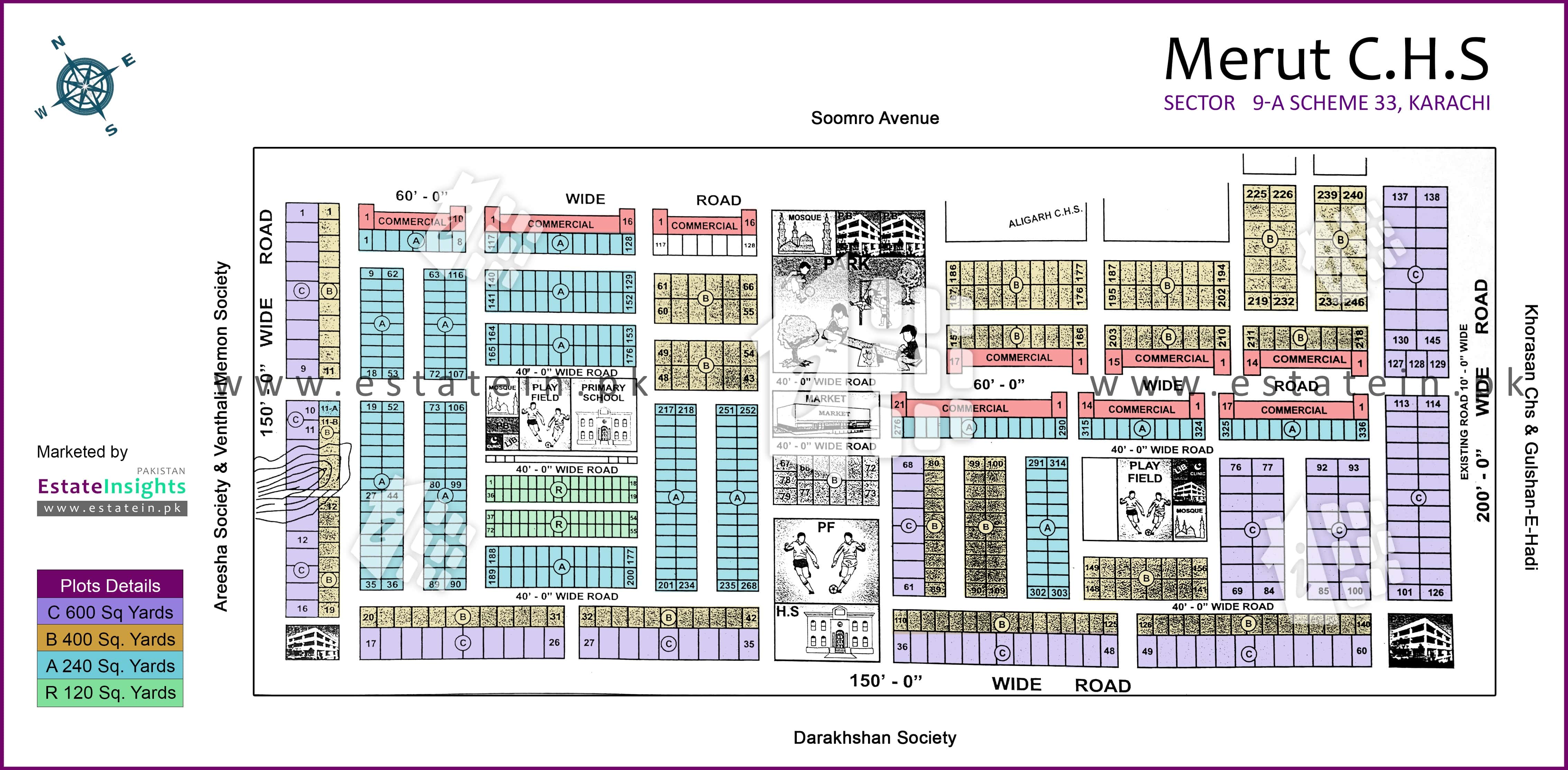 View High Resolution Project / Society Maps / Siteplan of Meerut ...