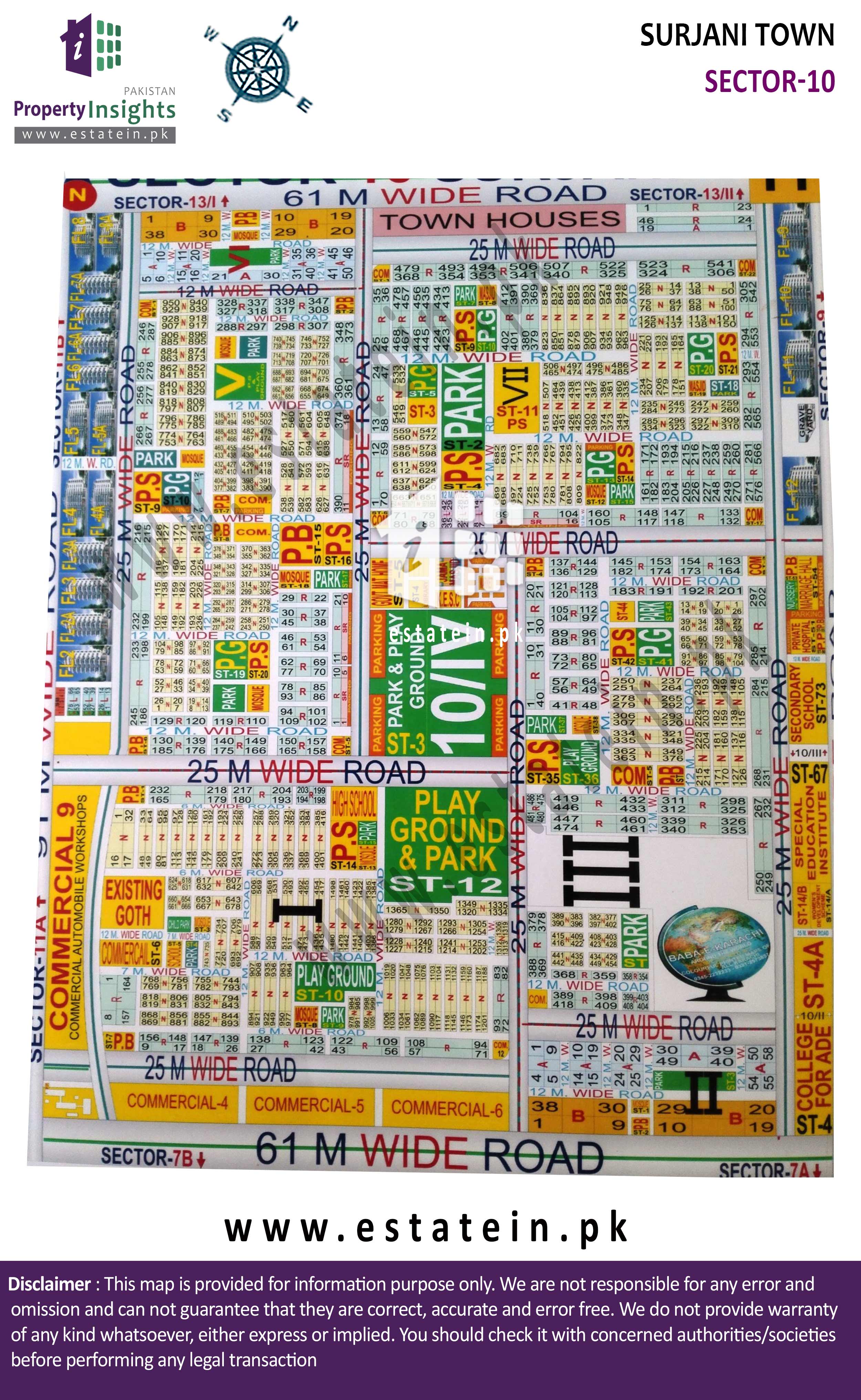 View High Resolution Project / Society Maps / Siteplan of Sector-10 ...
