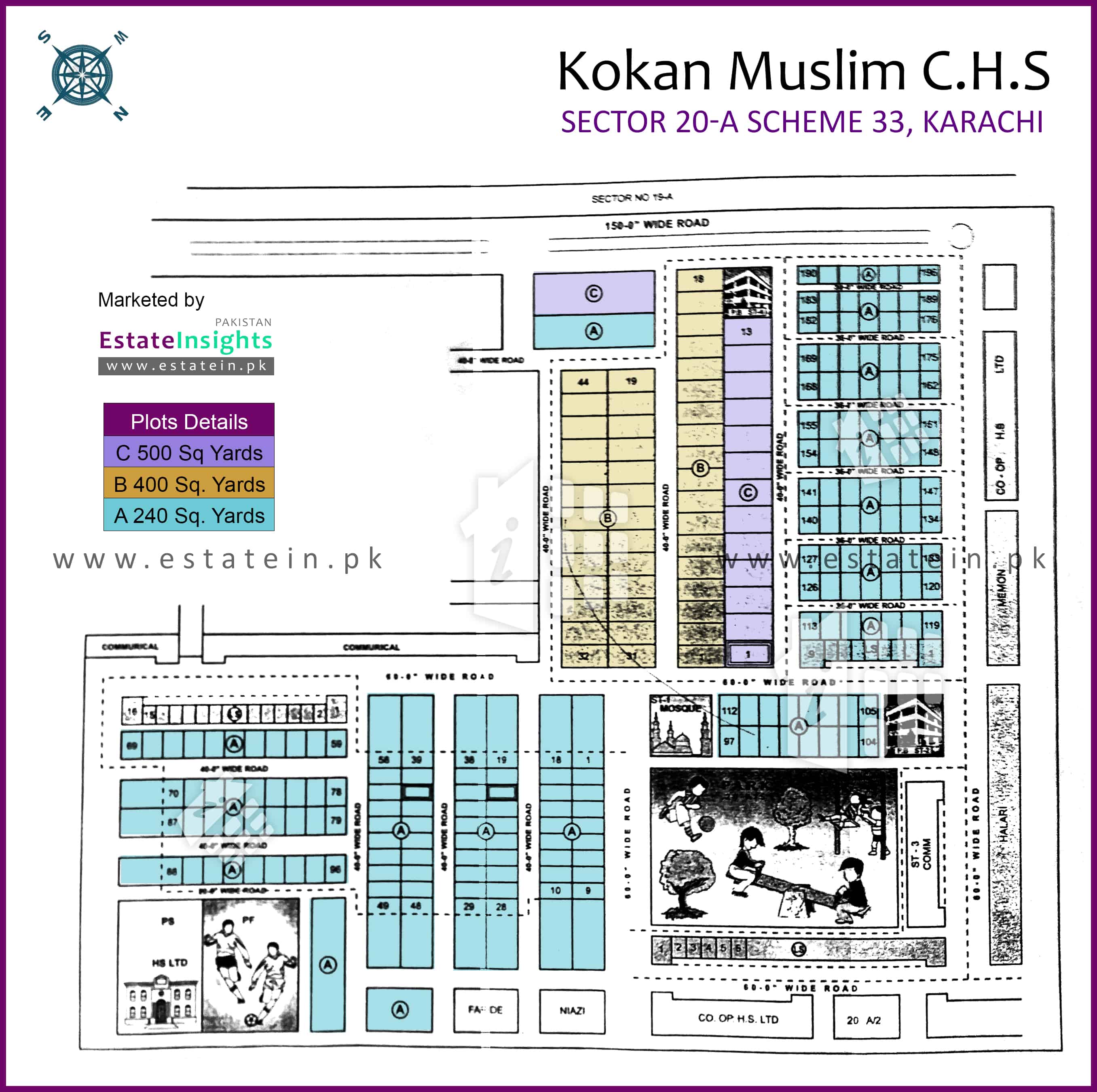 View High Resolution Project / Society Maps / Siteplan of Kokan Muslim ...