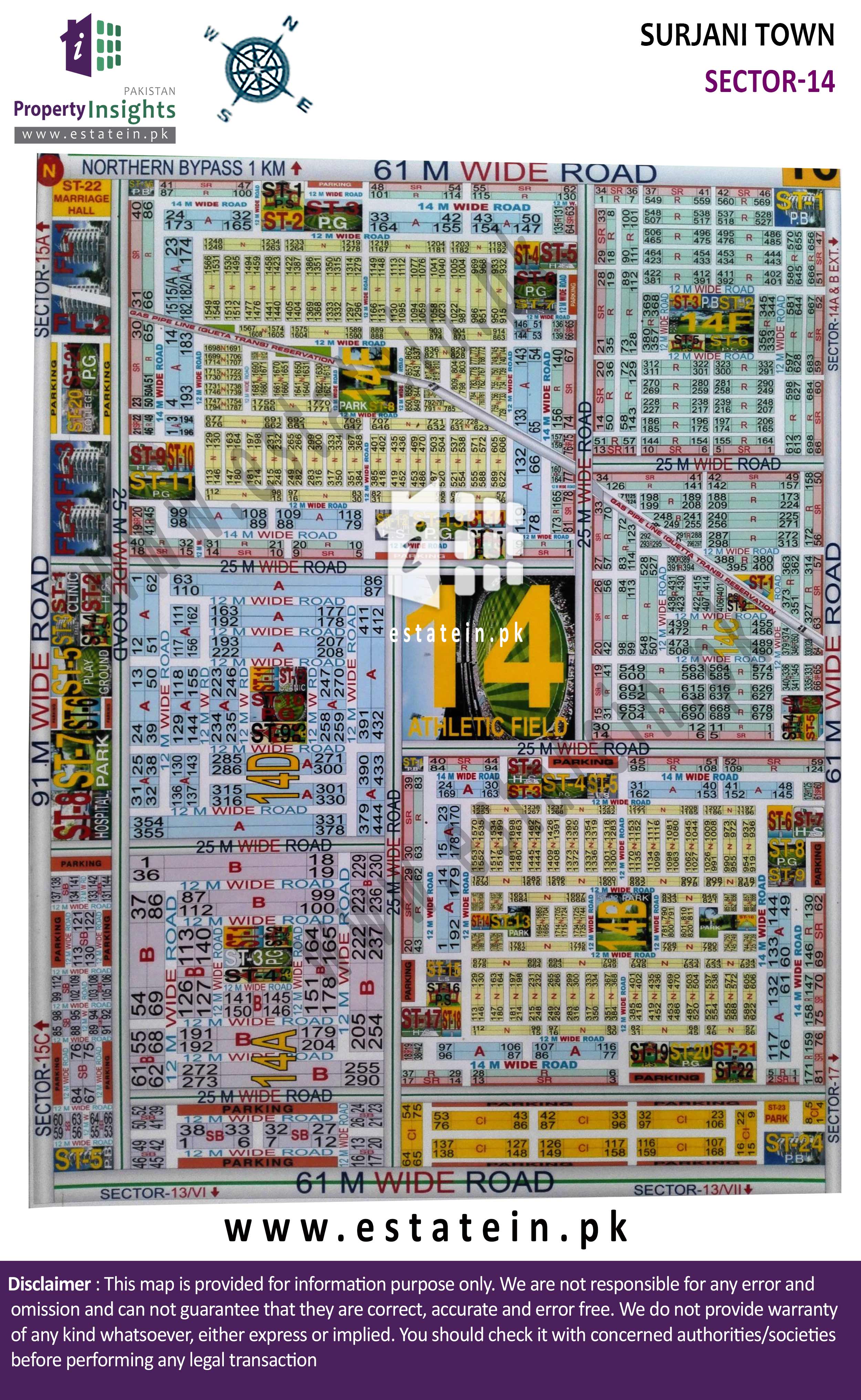 View High Resolution Project / Society Maps / Siteplan of Sector-14 ...