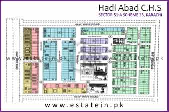 High Resolution Society Maps / Siteplan of Scheme 33 Karachi.