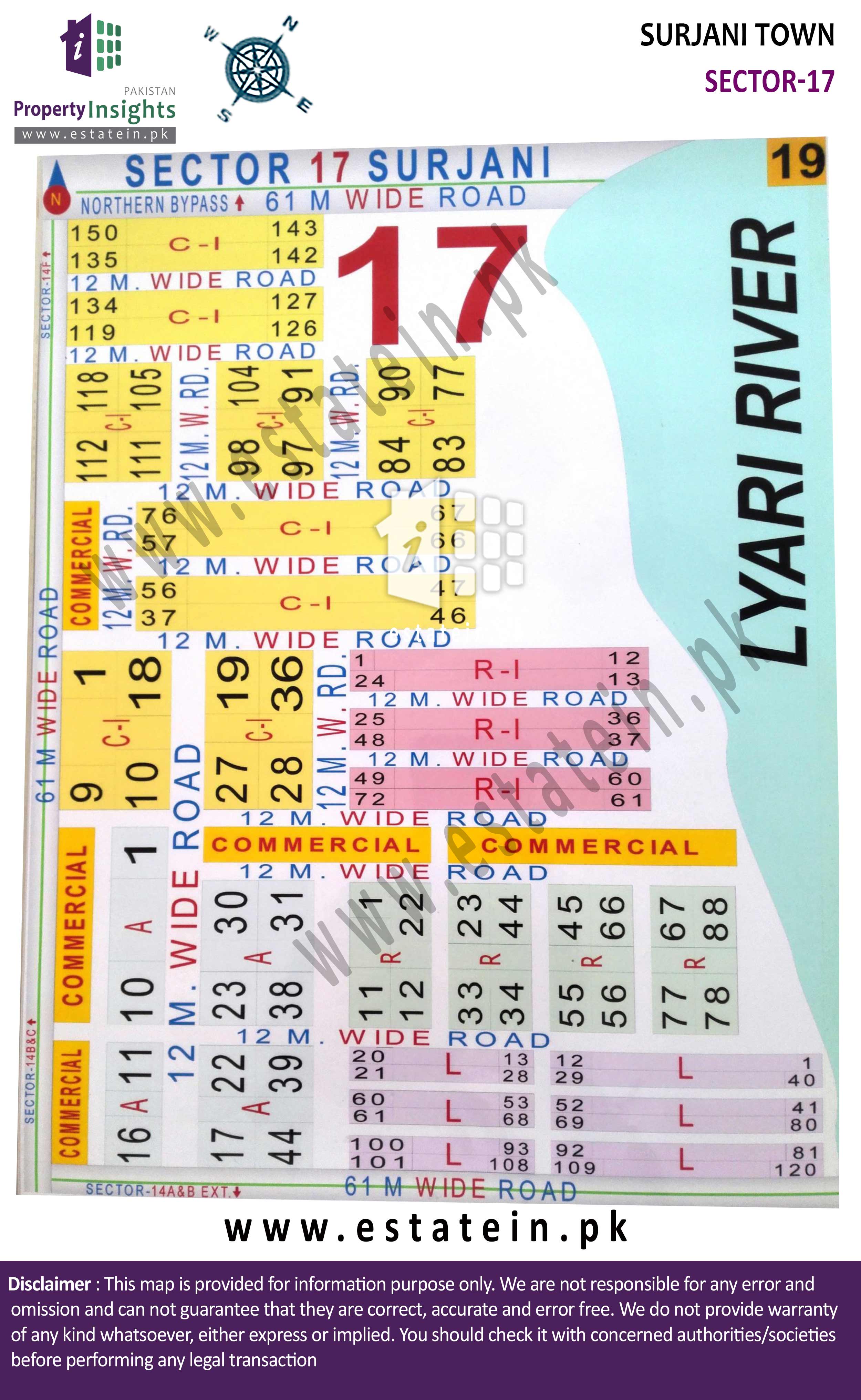 View High Resolution Project / Society Maps / Siteplan of Sector-17 ...