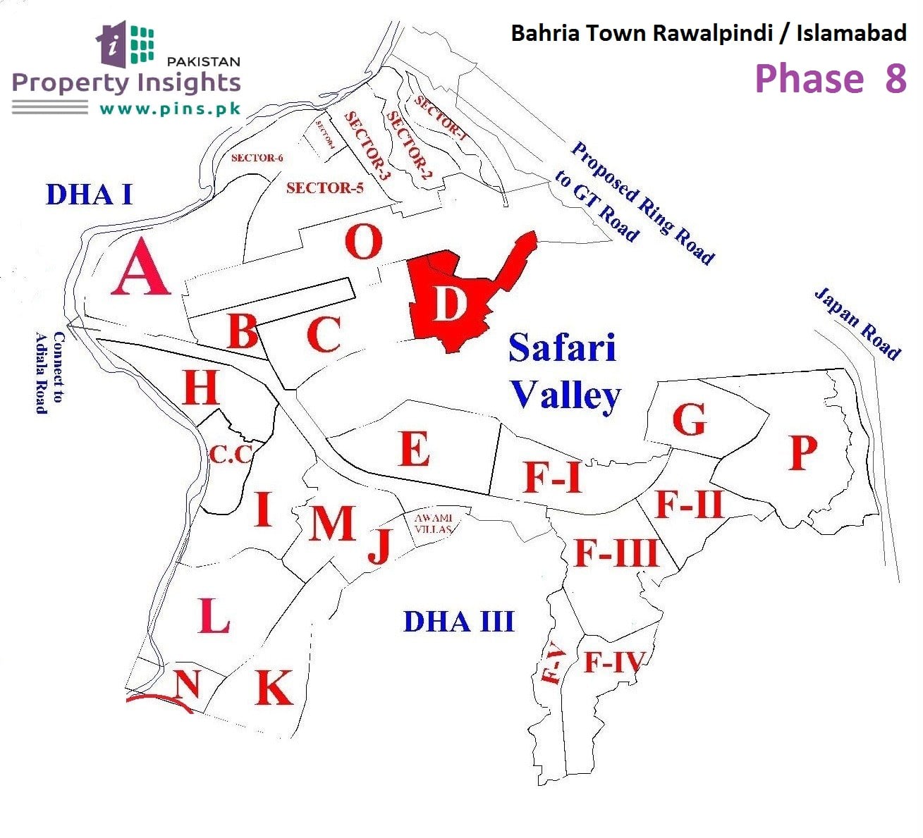 View High Resolution Project / Society Maps / Siteplan of Phase 8 ...