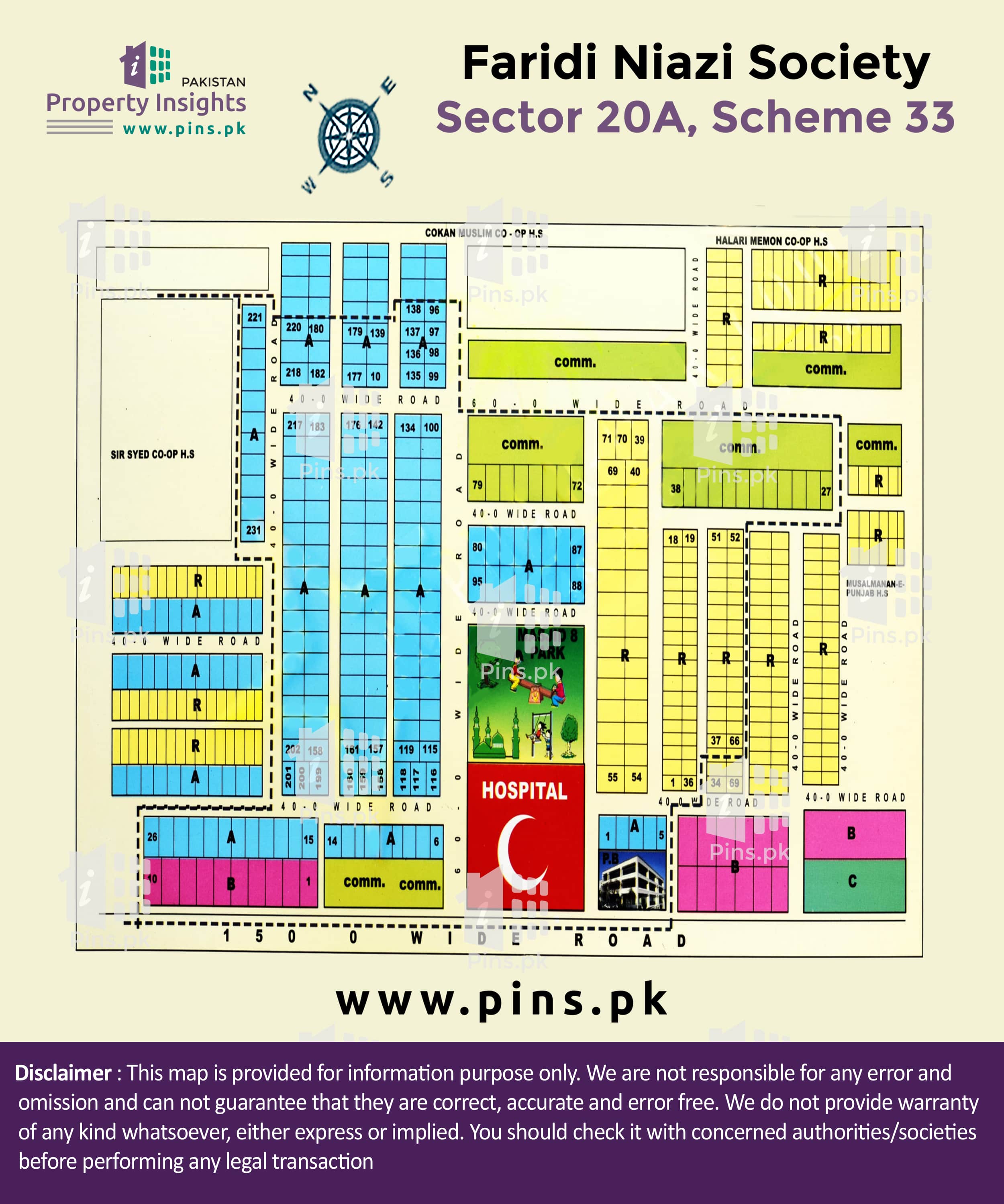 View High Resolution Project / Society Maps / Siteplan of Fareed Niazi ...