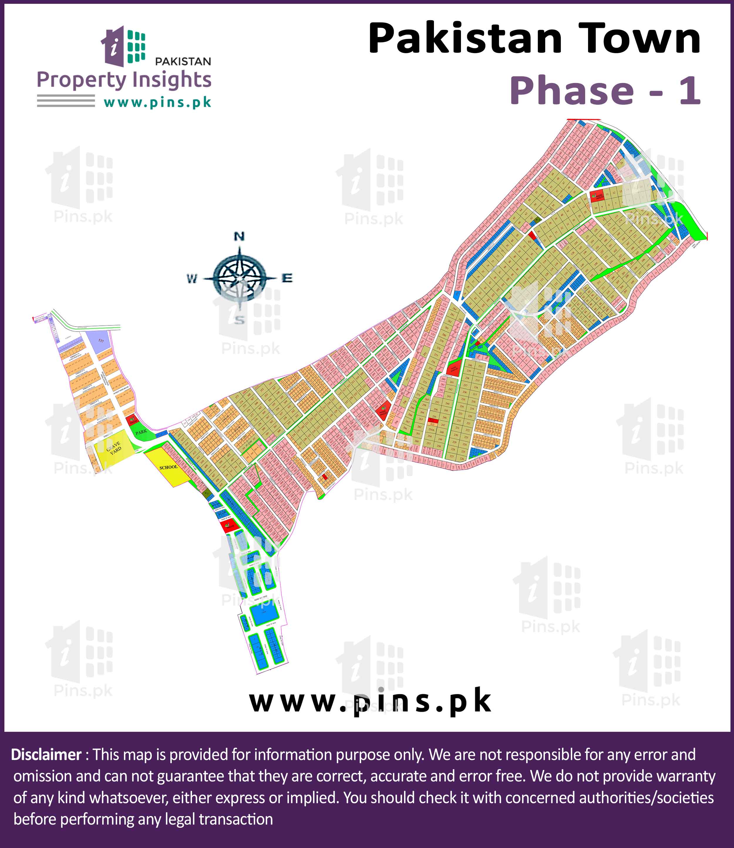 Layout plan / Siteplan Map of Phase 2 Pakistan Town Islamabad ...