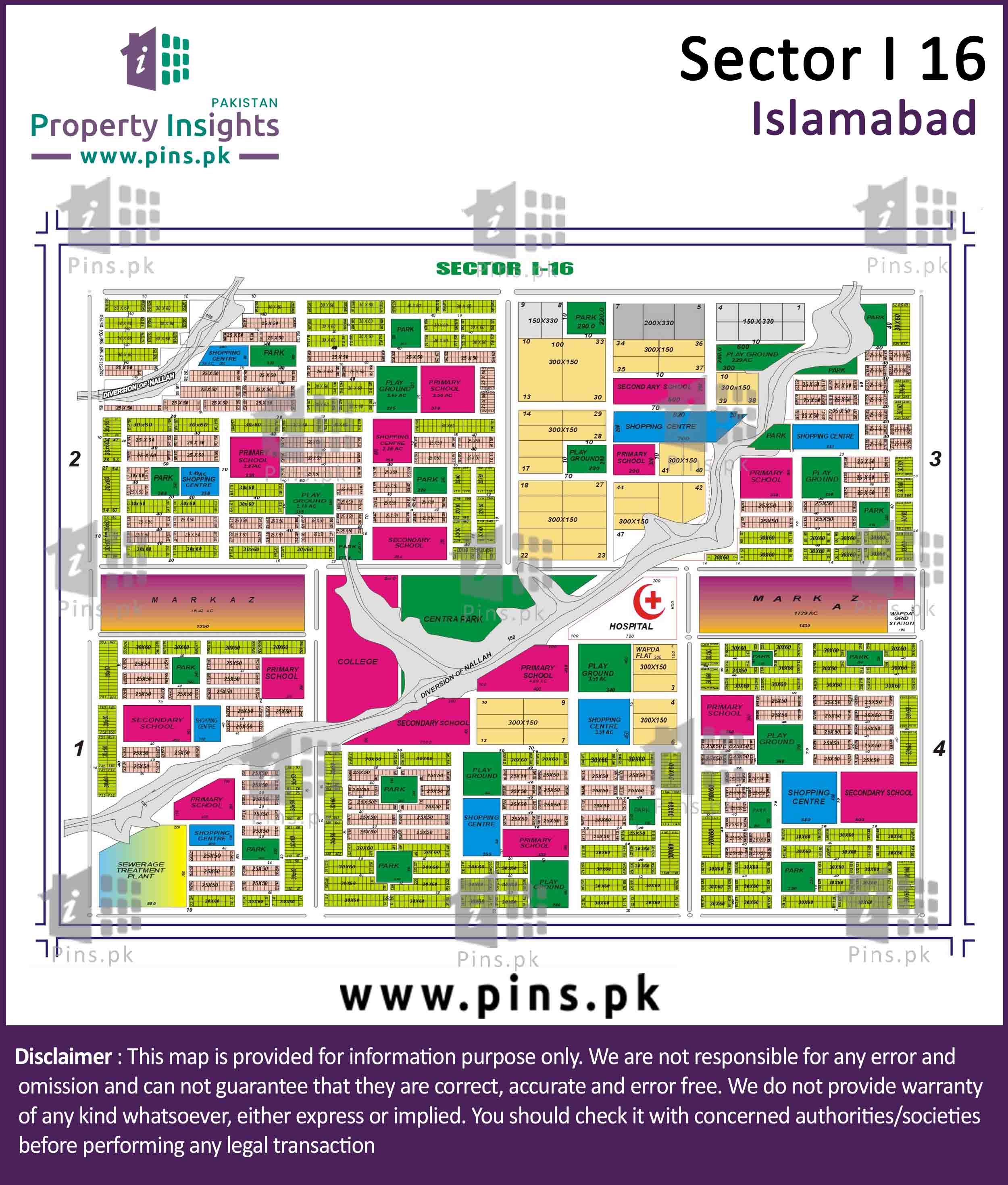 Layout plan / Siteplan Map of I-16/1 Sector I-16 Capital Territory ...