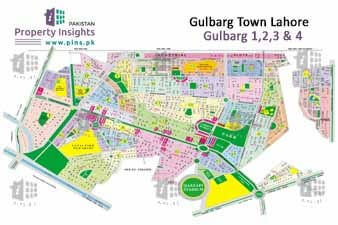 View High Resolution Project / Society Maps / Siteplan of Gulberg 3 ...