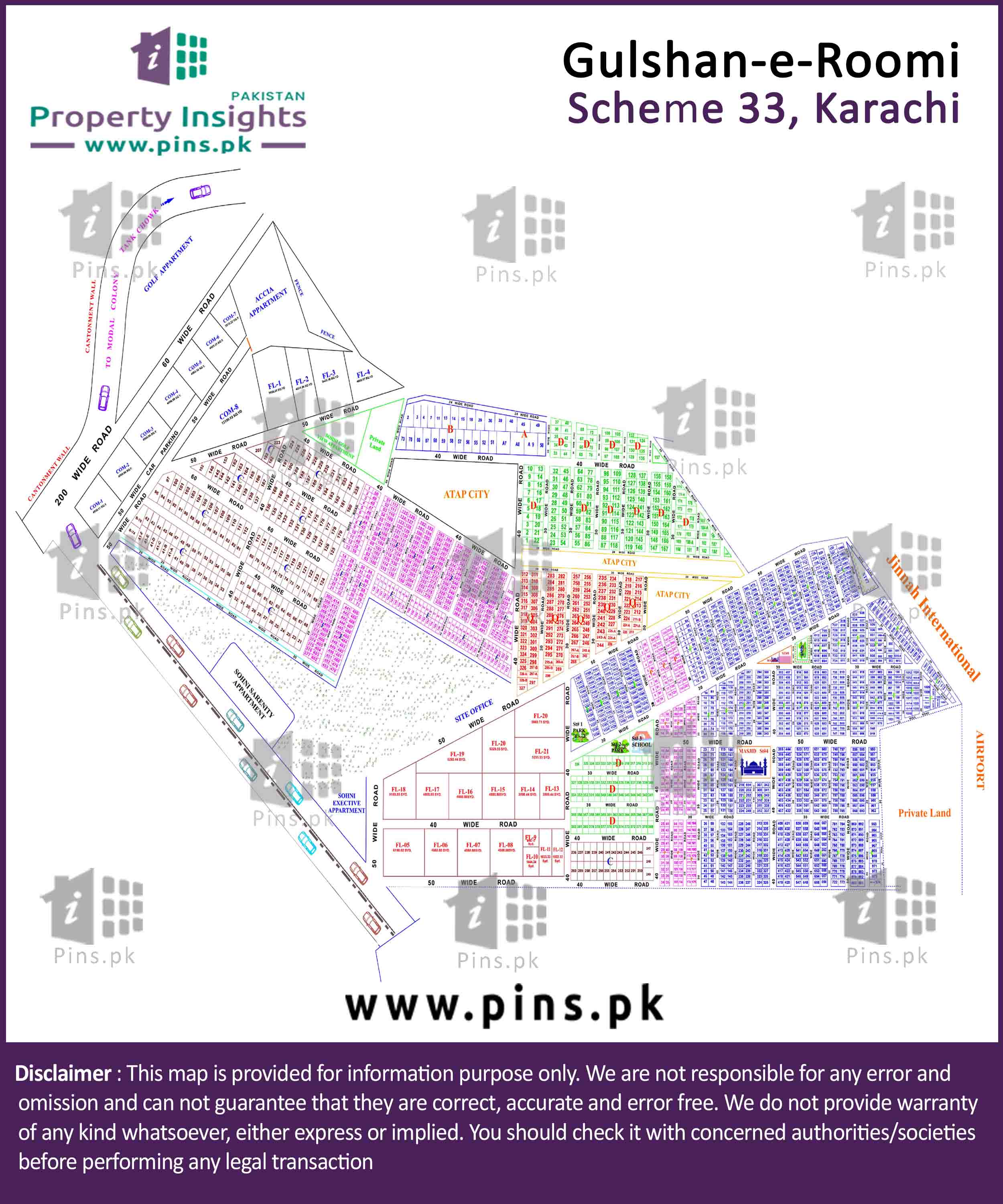 View High Resolution Project / Society Maps / Siteplan of Gulshan-e ...