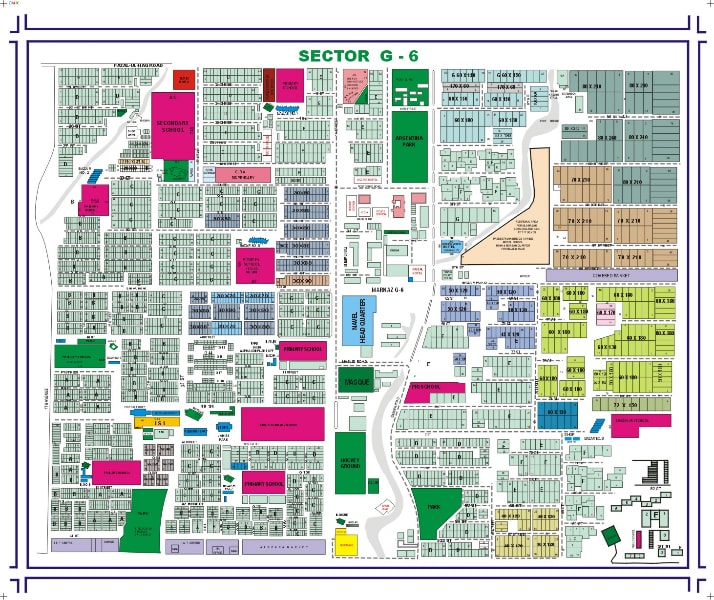 View High Resolution Project / Society Maps / Siteplan of Sector G-6 ...