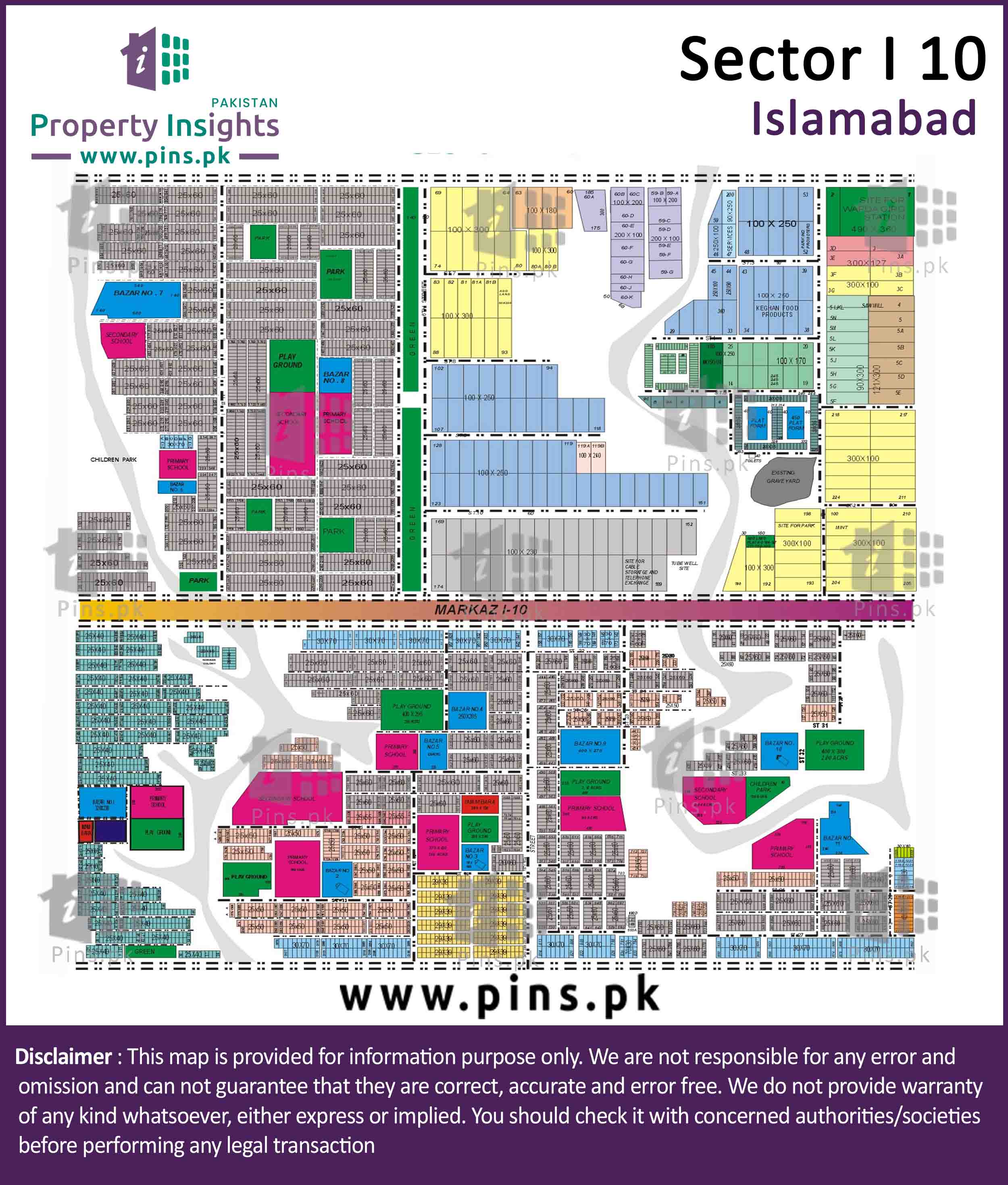 View High Resolution Project / Society Maps / Siteplan of Sector I-10 ...