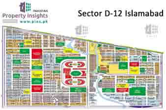 View High Resolution Project / Society Maps / Siteplan of Sector D-12 ...