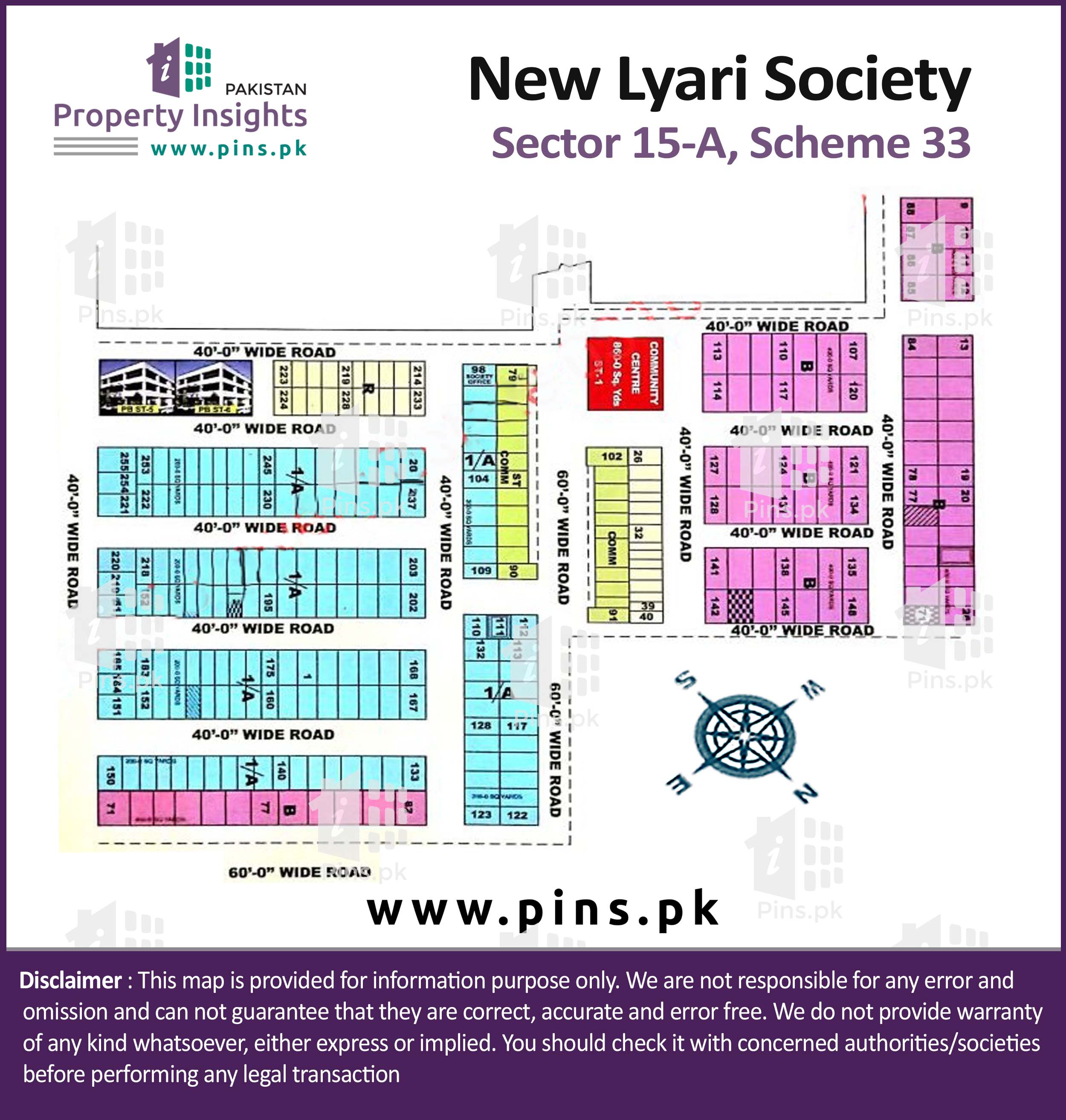 View High Resolution Project / Society Maps / Siteplan of New Lyari ...