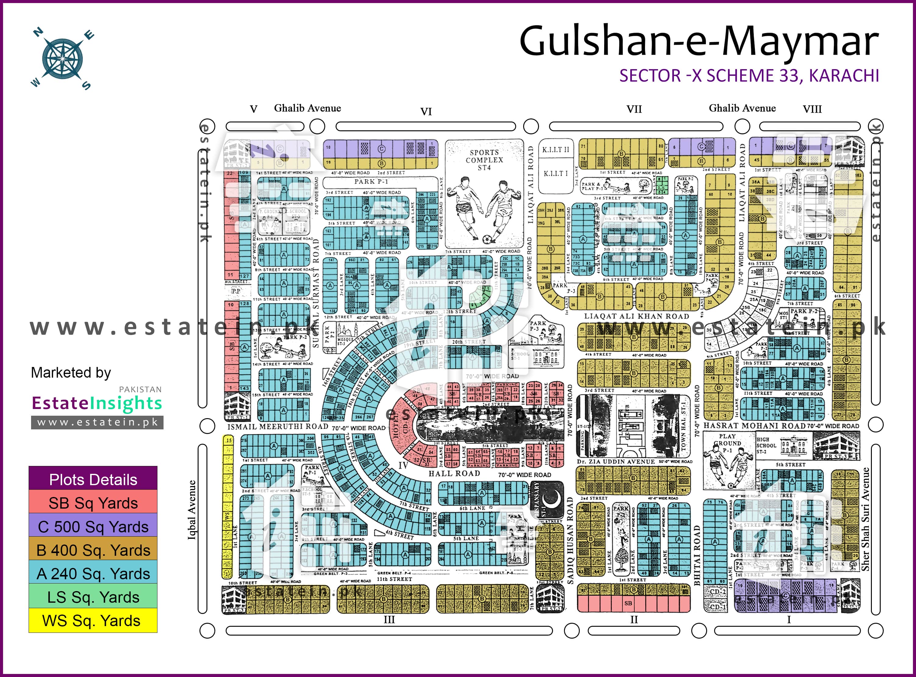 View High Resolution Project / Society Maps / Siteplan of Sector X ...