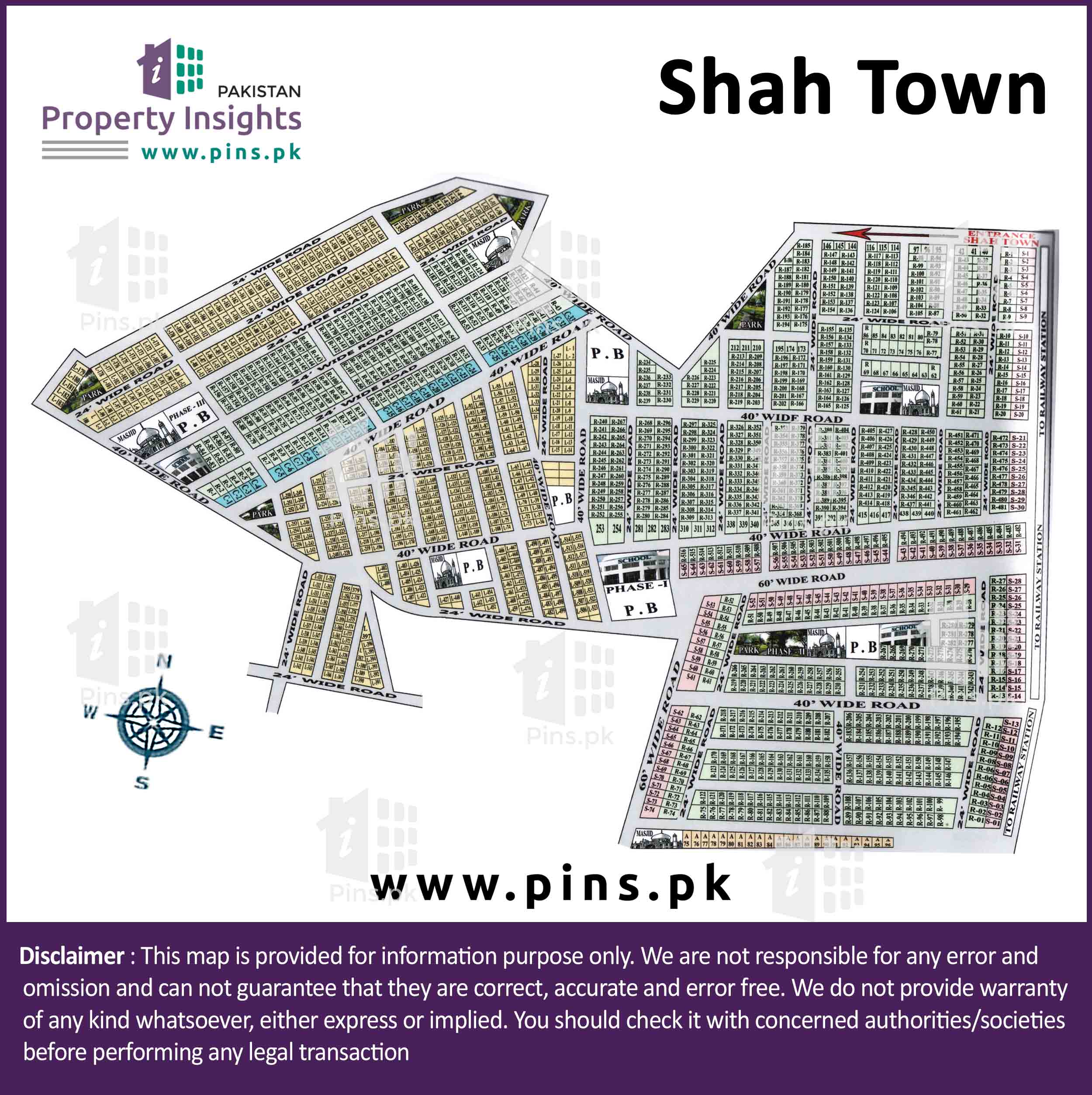 View High Resolution Project / Society Maps / Siteplan of Shah Town Bin ...