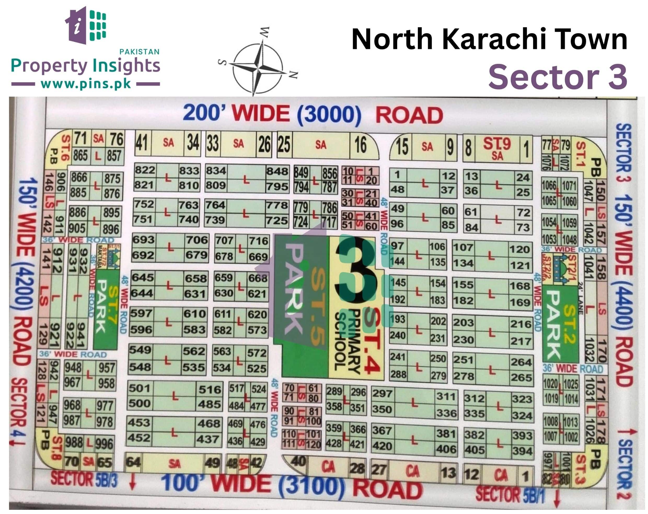 View High Resolution Project / Society Maps / Siteplan of Sector 3 ...