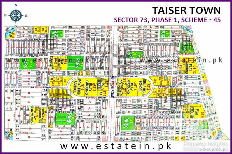 Sector 73/4 Taiser Town 80 Sq yards plot for sale Plot for Sale in Karachi
